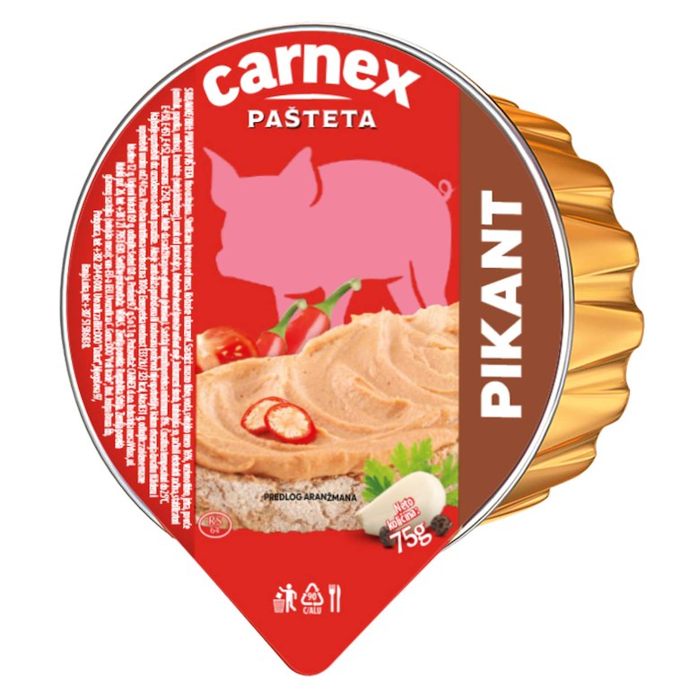 Carnex pikant pašteta 75g