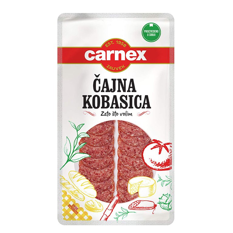 Carnex čajna kobasica slajs 100 g