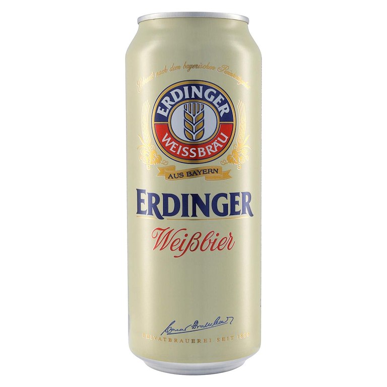 Carlsberg pšenično pivo Erdinger can 0,5l