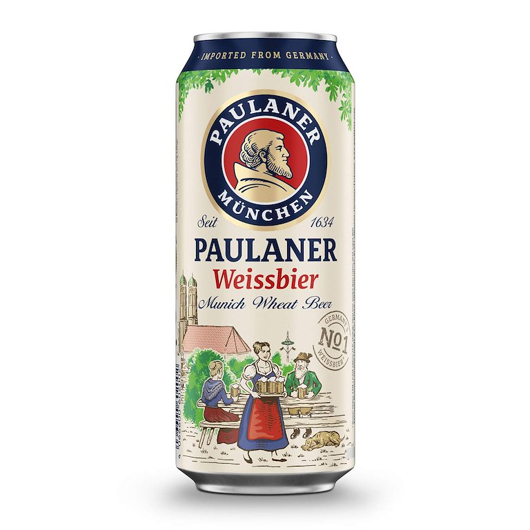 Paulaner Hefe-Weissbier pšenično svetlo pivo 0,5l