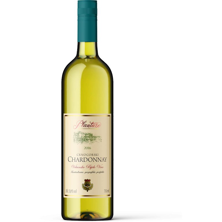 Plantaže crnogorski Chardonnay belo vino 0,75 l