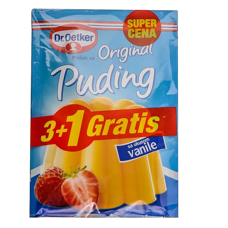 Dr. Oetker Puding sa ukusom vanile , 3 komada +1 gratis (4x38g)=152g