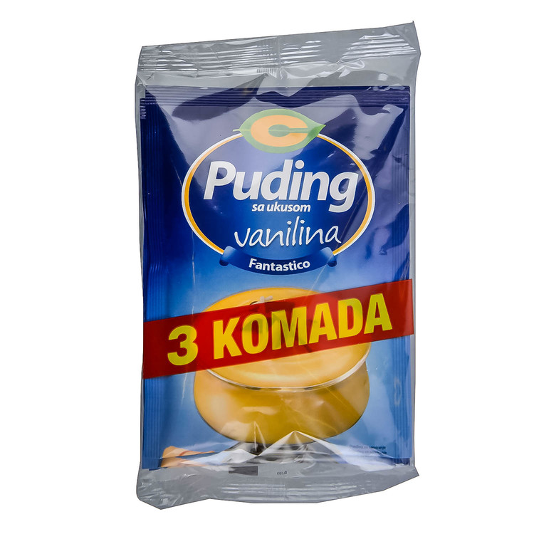 C Puding sa ukusom vanilina , 3 komada (3x40g)=120g