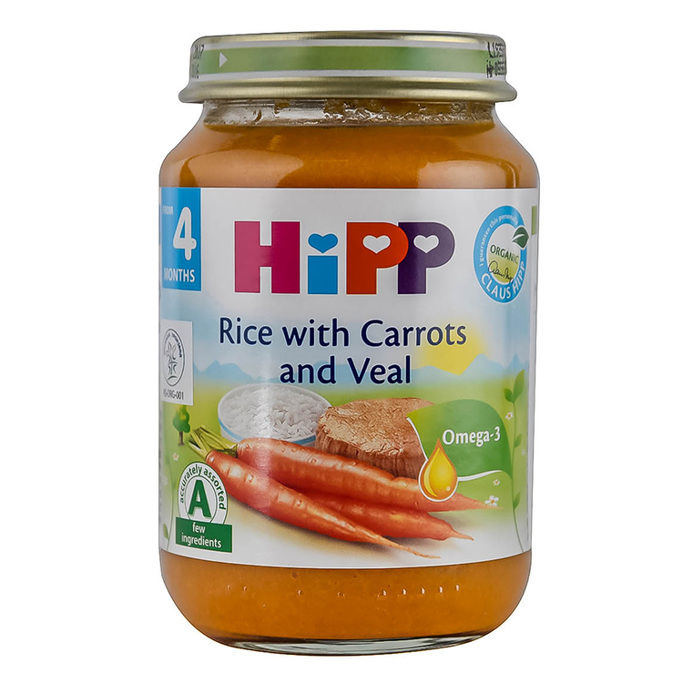Hipp Bio kašica šargarepa sa pirinčem i teletinom 190g