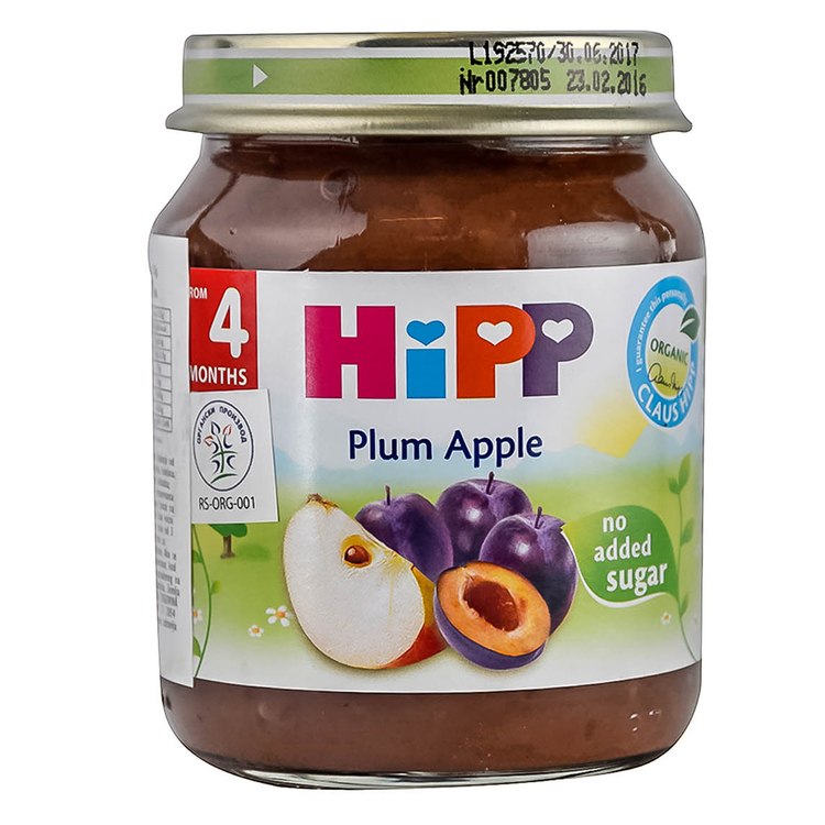 Hipp Bio kašica šljiva i jabuka 125g