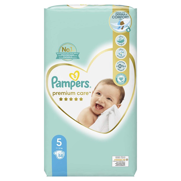 Pampers premium care 11-18kg 56kom