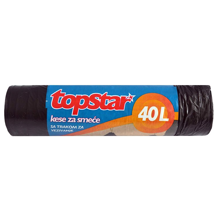 Topstar kese za smeće sa trakom za vezivanje hdpe 40l 55x60cm 12/1