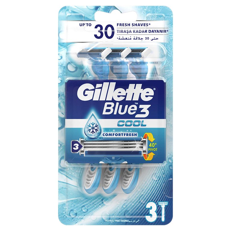 Gillette blue3 ice muški brijač 3kom