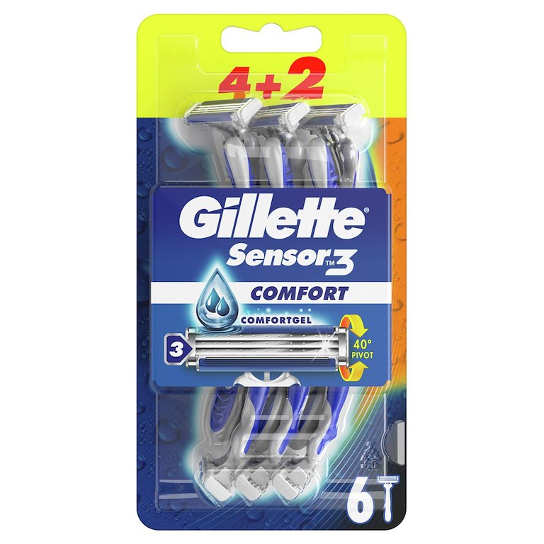 Gillette Blue3 brijač za muškarce - 6 komada