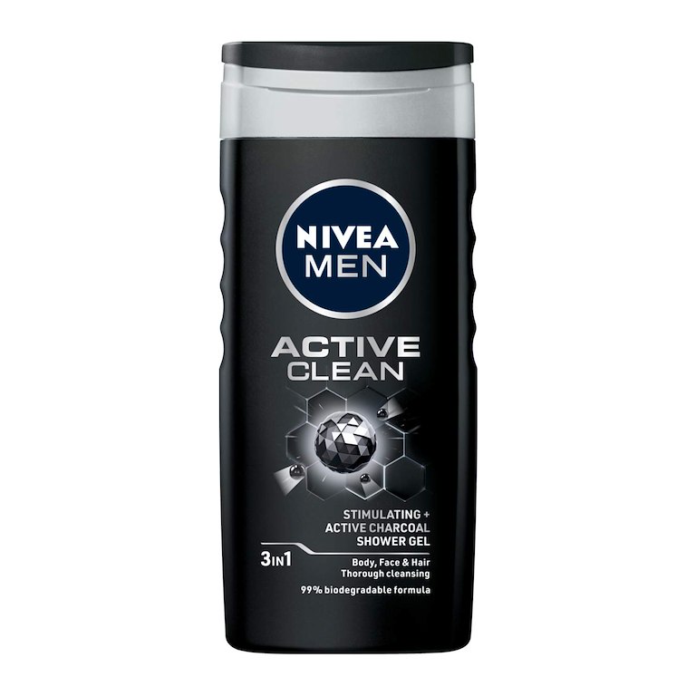 Nivea men active clean gel za tuširanje 250ml