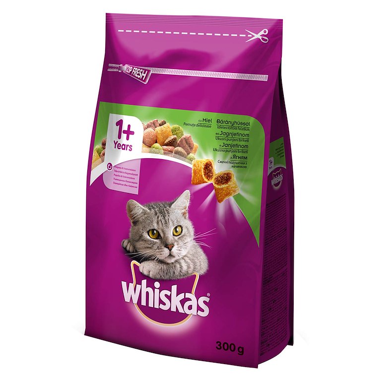 Whiskas omega 6,kompletna hrana za macke sa jagnjetinom 300 g