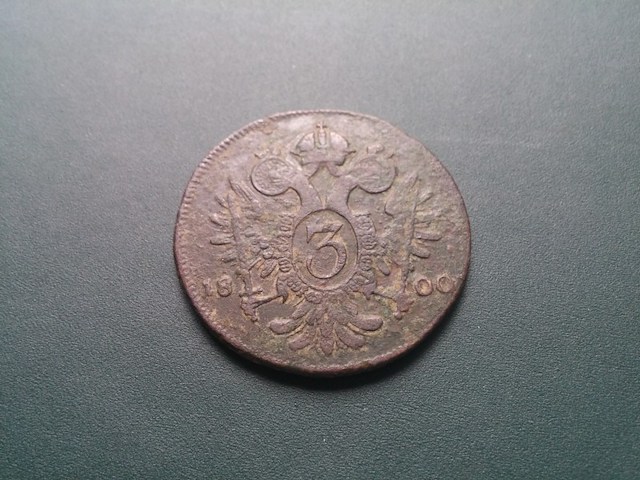 Austrija 3 kreuzer 1800 F