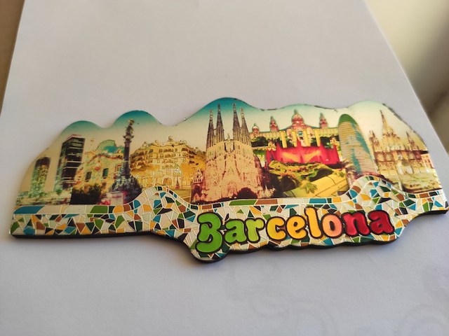 Magnet za frižider Barselona Španija panorama