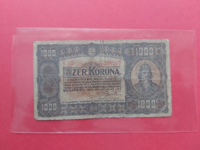 Madjarska 1000 korona 1923