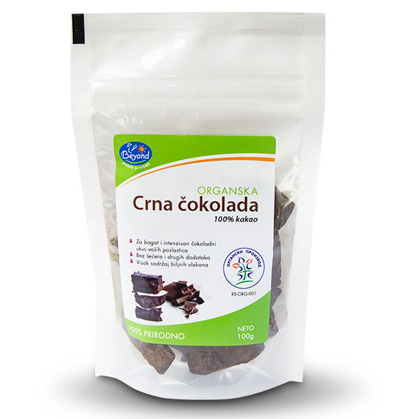 Crna čokolada organska 100% kakaoa