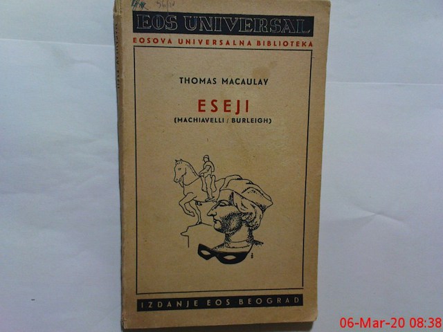 THOMAS MACAULAY  --   ESEJI