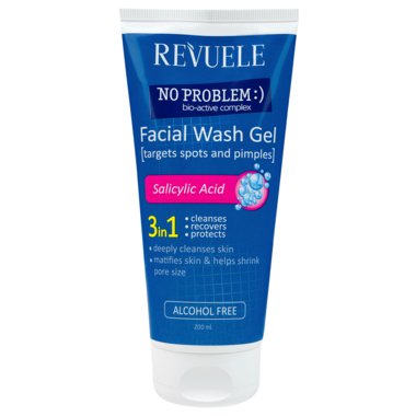 Gel za čišćenje problematične kože lica REVUELE 3u1 No Problem 200ml