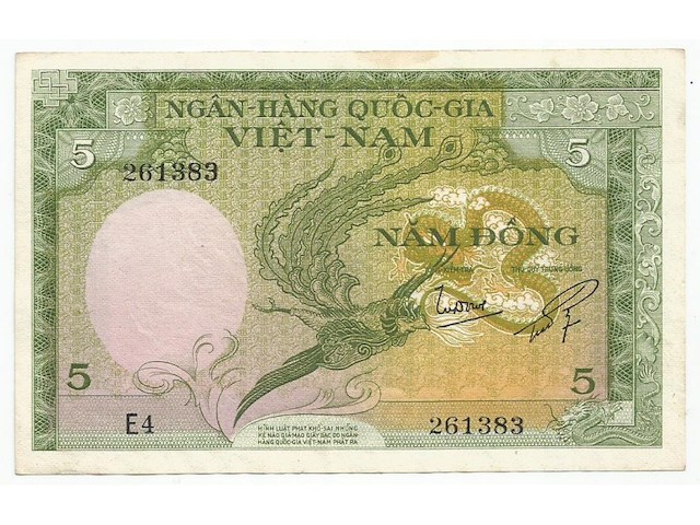 Vietnam 5 dong 1956.