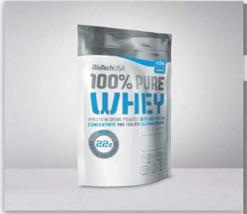 100% Pure Whey, Jagoda, 454g, BioTechUsa