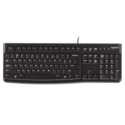 LOGITECH Žična tastatura K120 OEM (Crna) - 920-002479 USB, US