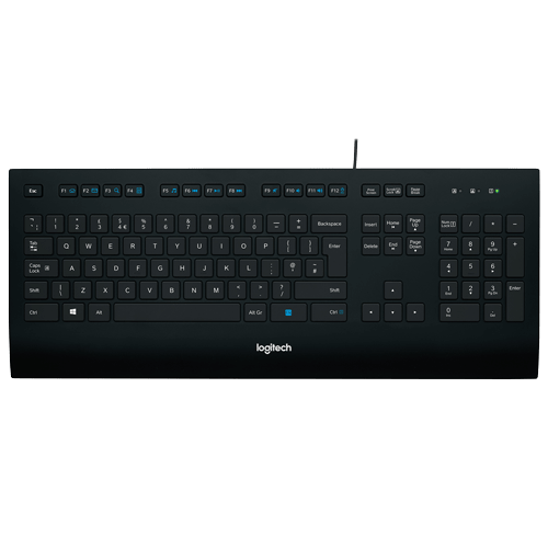LOGITECH Žična tastatura CORDED K280e (Crna) 920-005217 USB, Membranski tasteri, EN (US), 1,8 m