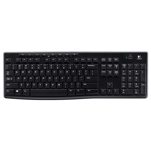 LOGITECH Bežična tastatura K270 (Crna) - 920-003738 USB nano prijemnik, Membranski tasteri, EN (US), Alkalna baterija