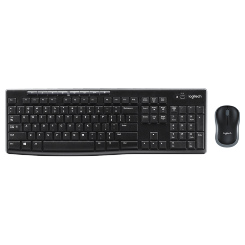 LOGITECH Bežična tastatura i miš MK270 (Crna) 920-004532 USB nano prijemnik, Membranski tasteri, SRB (YU), Alkalna baterija