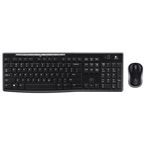 LOGITECH Bežična tastatura i miš MK270 (Crna) 920-004508 USB nano prijemnik, Membranski tasteri, EN (US), Alkalna baterija