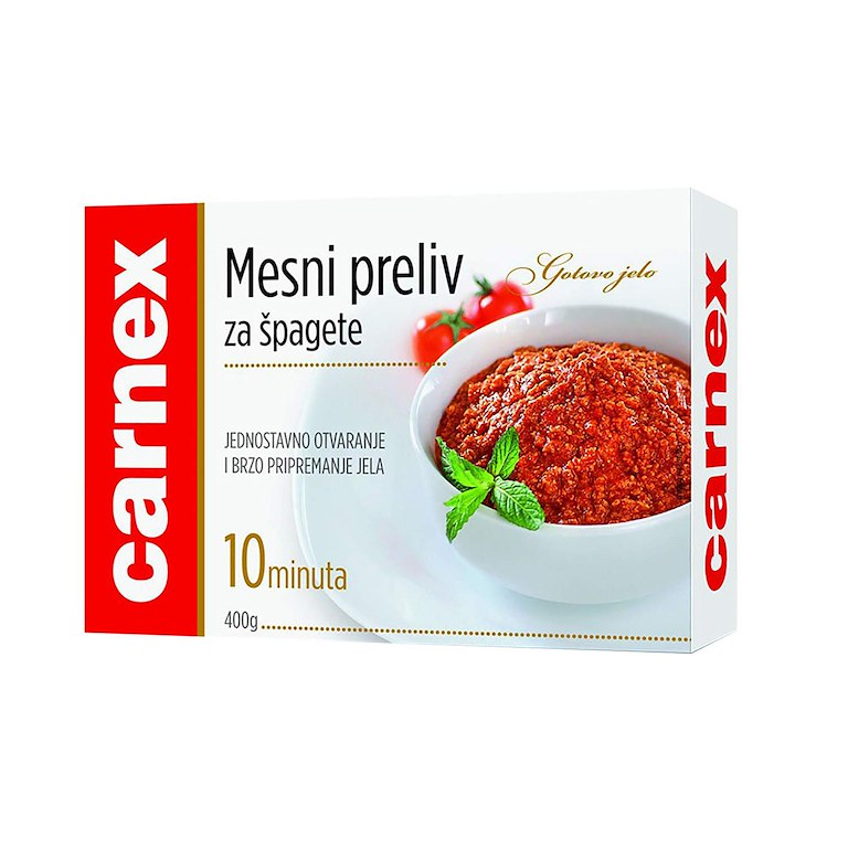 Carnex mesni preliv za špagete gotovo jelo 400g