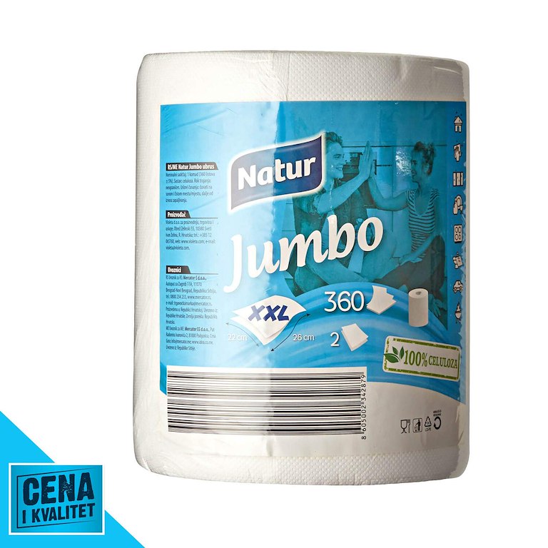 Natur ubrus jumbo 2sl 1/1 natur