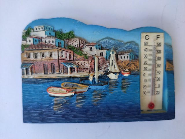 Magnet za frižider Grčka more sa termometrom