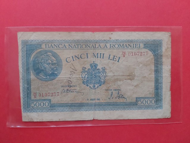 Rumunija 5000 lei 21.08.1945