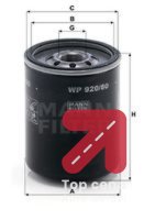 Filter za ulje MANN-FILTER WP 920/80 - SUZUKI GRAND VITARA I
