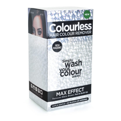 Skidač farbe za kosu bez blanša (crne, braon i crvene nijanse) COLOURLESS Max Effect 3x60ml