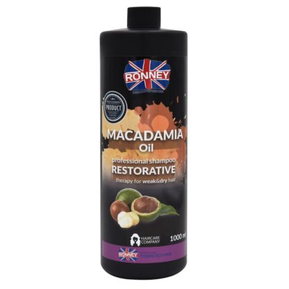 Šampon za obnavljanje slabe i suve kose RONNEY Macadamia Oil 1000ml