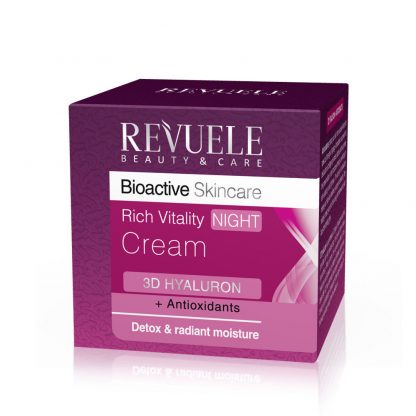 Noćna krema za revitalizaciju kože lica sa hijaluronskom kiselinom REVUELE Bioactive 50ml