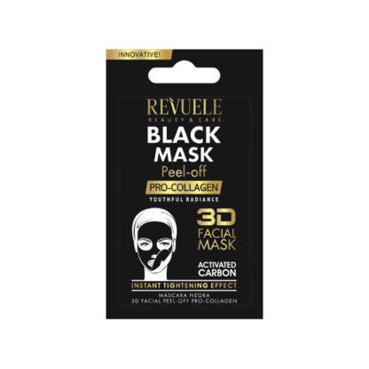 Crna maska za zatezanje lica REVUELE Peel-Off 7ml