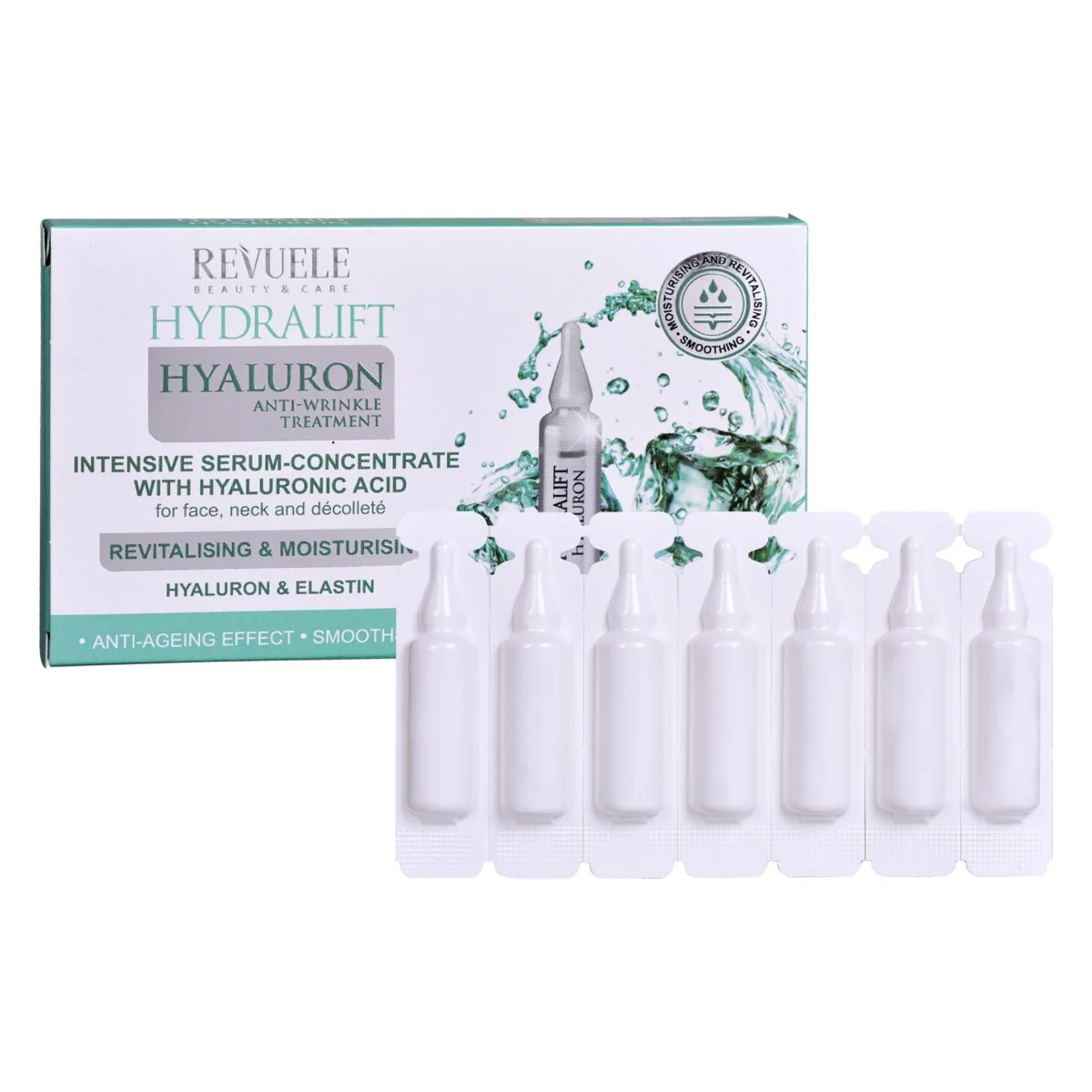 Intenzivni serum za hidrataciju kože lica REVUELE Hydralift Hyaluron 7x2ml