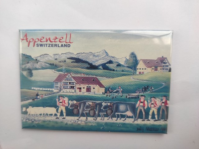 Magnet za frižider Švajcarska Appenzell naiva umetnost