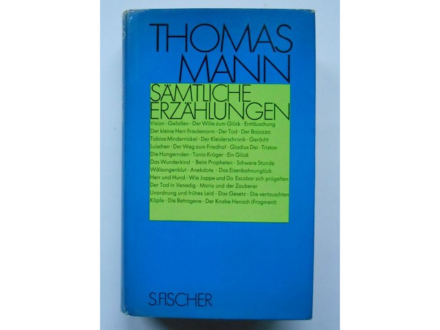 SAMTLICHE ERZAHLUNGEN - THOMAS MANN