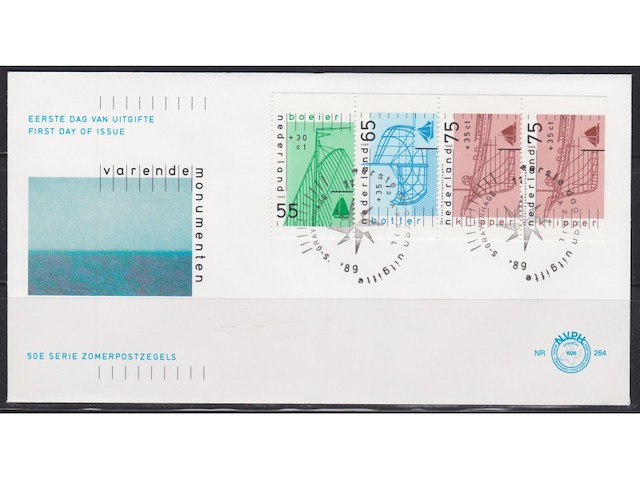 Holandija 1989 Brodovi blok FDC