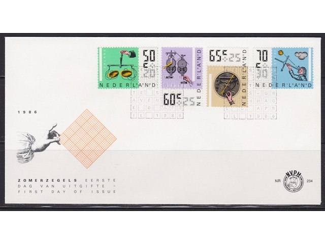 Holandija 1986 Stari merni instrumenti FDC