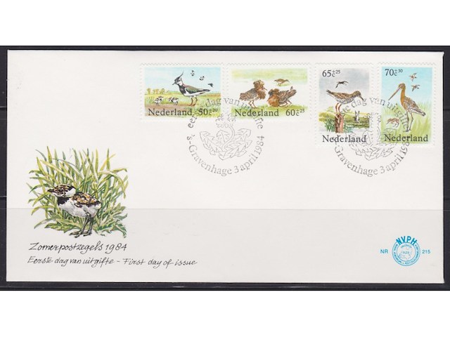 Holandija 1984  Fauna ptice FDC