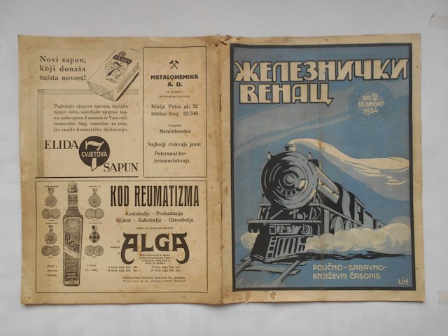 Železnički venac br.2, 15.jan.1934.  časopis