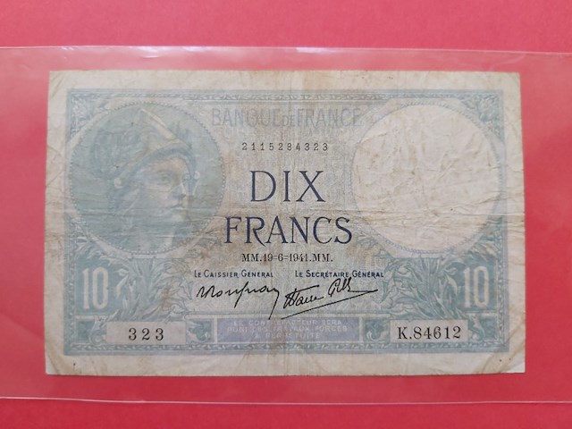 Francuska 10 franaka 1941