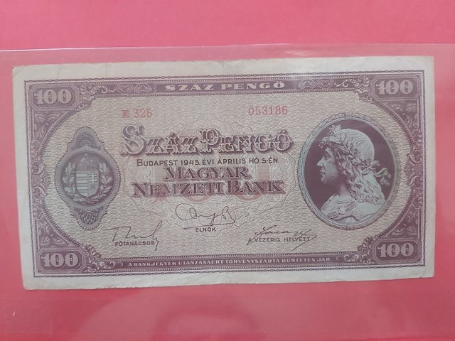 Madjarska 100 pengo 1945
