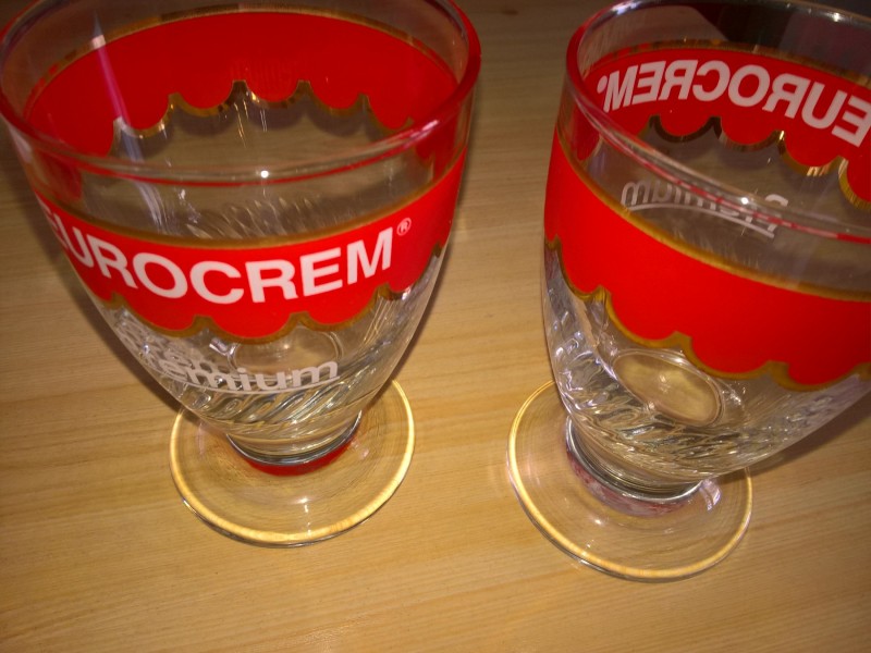 EUROCREM Premium Dve prelepe RETRO čaše iz SFRJ