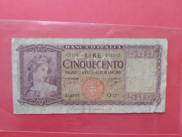 Italija 500 lira 1947