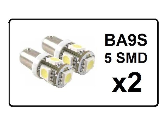 LED Sijalica - BA9S - 5 SMD - 2 komada