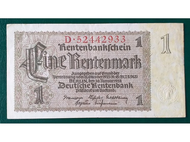 1 RENTENMARK 1937